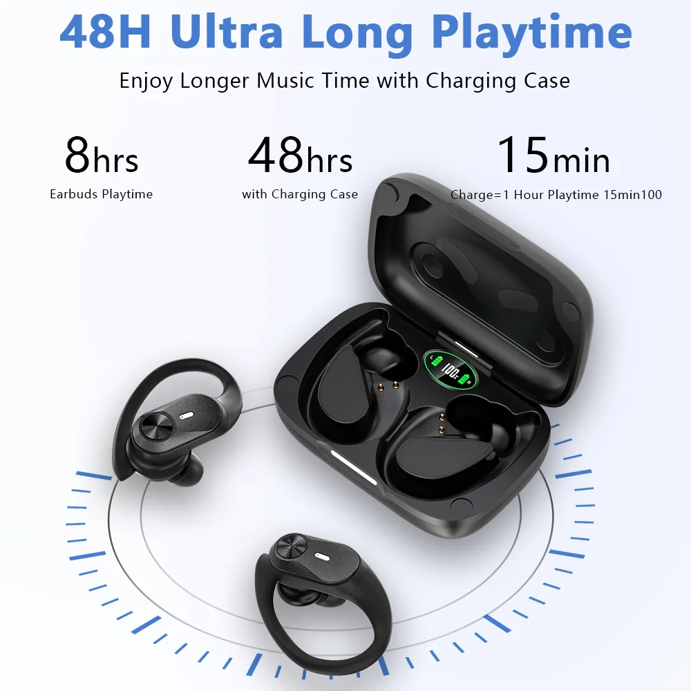 Original T60 TWS Earphones Wireless Earbuds BT V5.3 IPX6 Waterproof ...