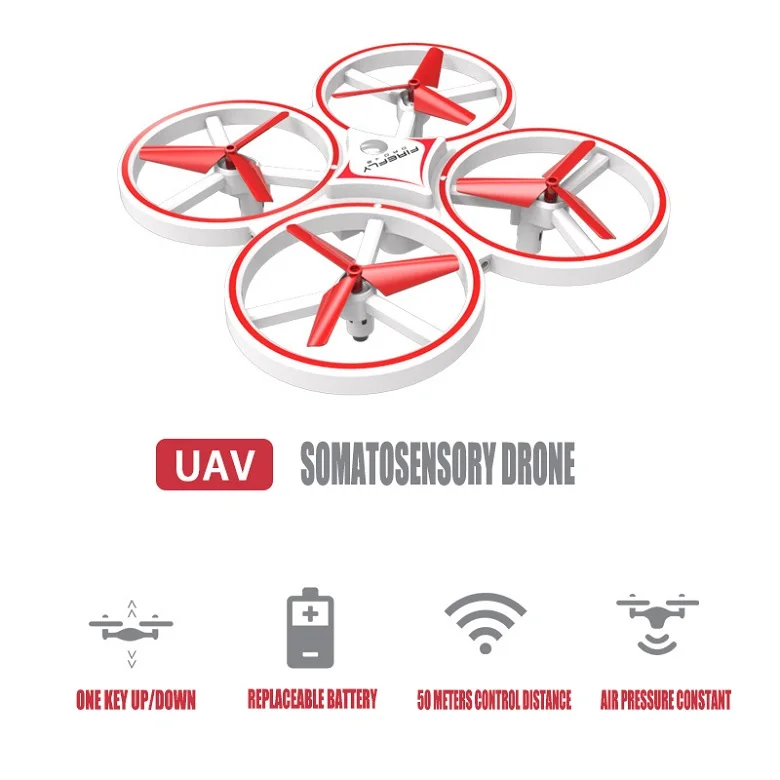 2.4G Schwerkraft sensor Gesten steuerung Mini RC Quadcopter Drohne Smart Watch Control Drohne mit Licht fur Kinder