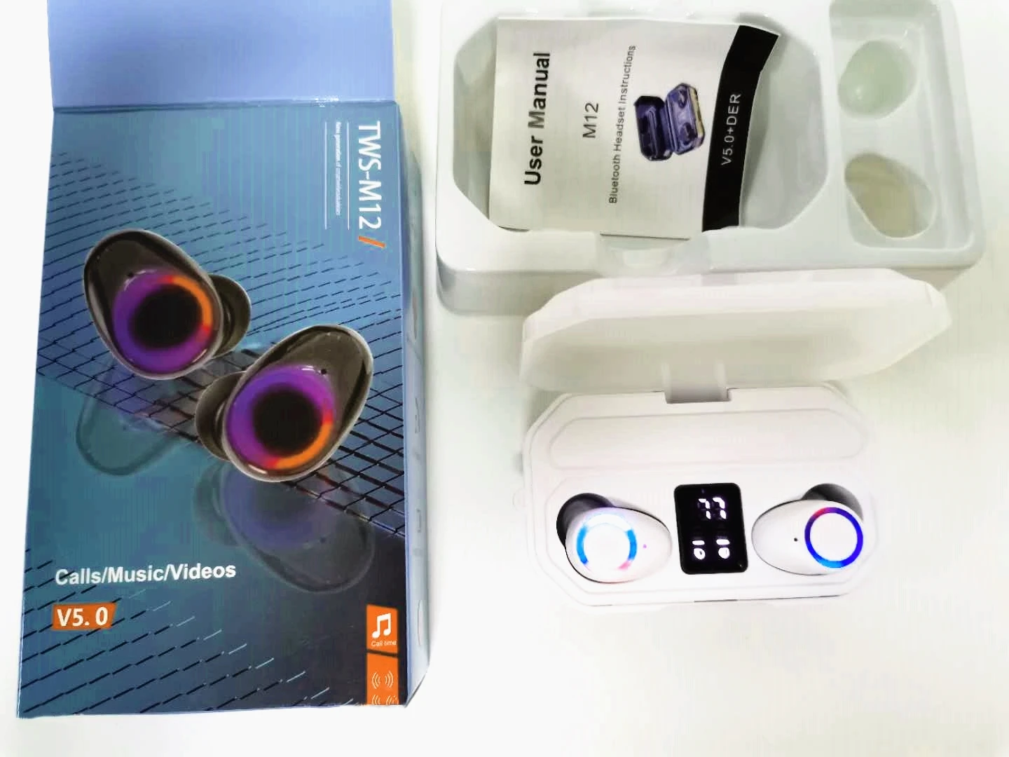 High Quality 2021 Tws M12 Bt 5.0 Headphones Touch Music Earphone Stereo ...