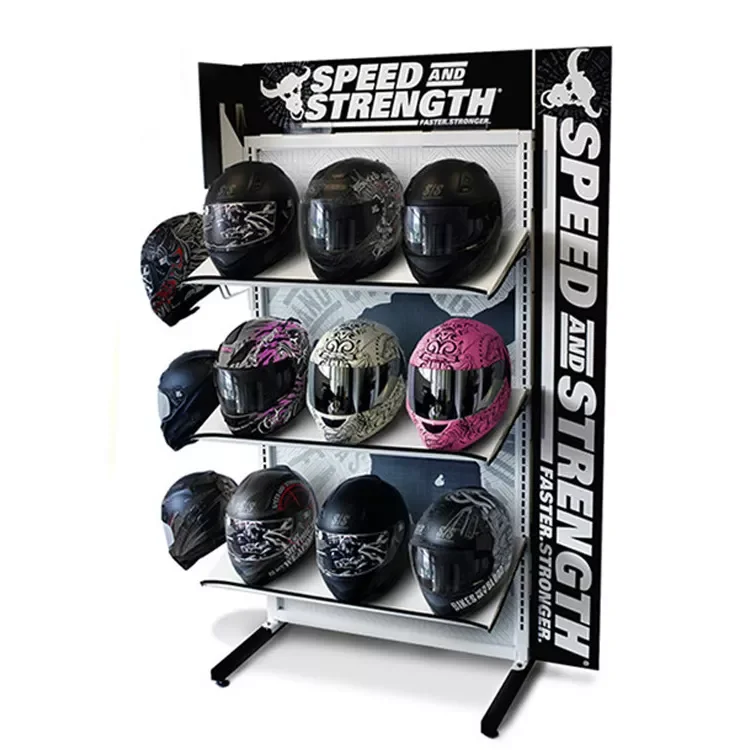 Custom Motorcycle Helmet Display Racks - Durable & Stylish
