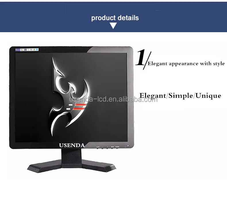 32 43 55inch Industrial Metal Case 7x24 Working LCD CCTV Monitor Flat ...