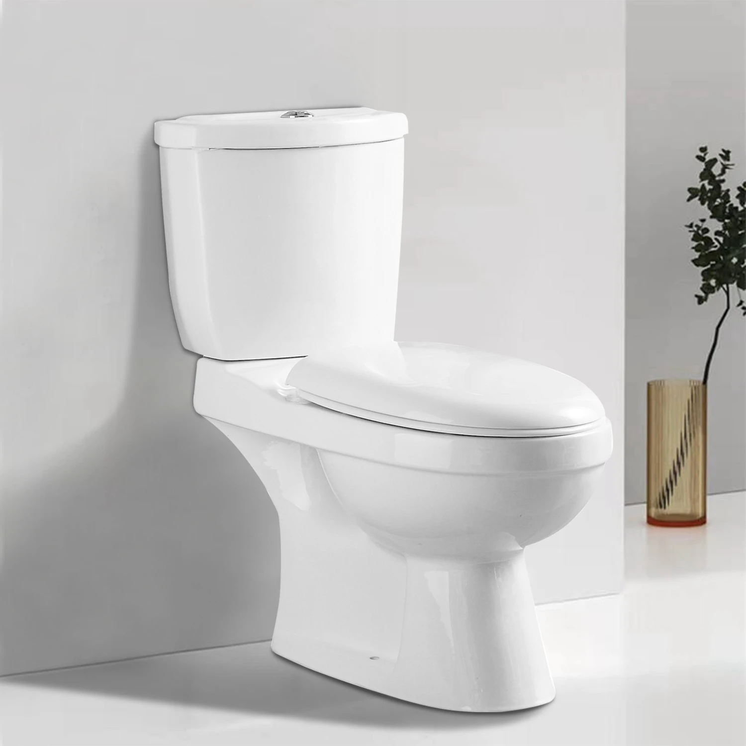 Modern Washdown Toilet Ceramic Two Piece Wc Bathroom Toilet Compact P ...