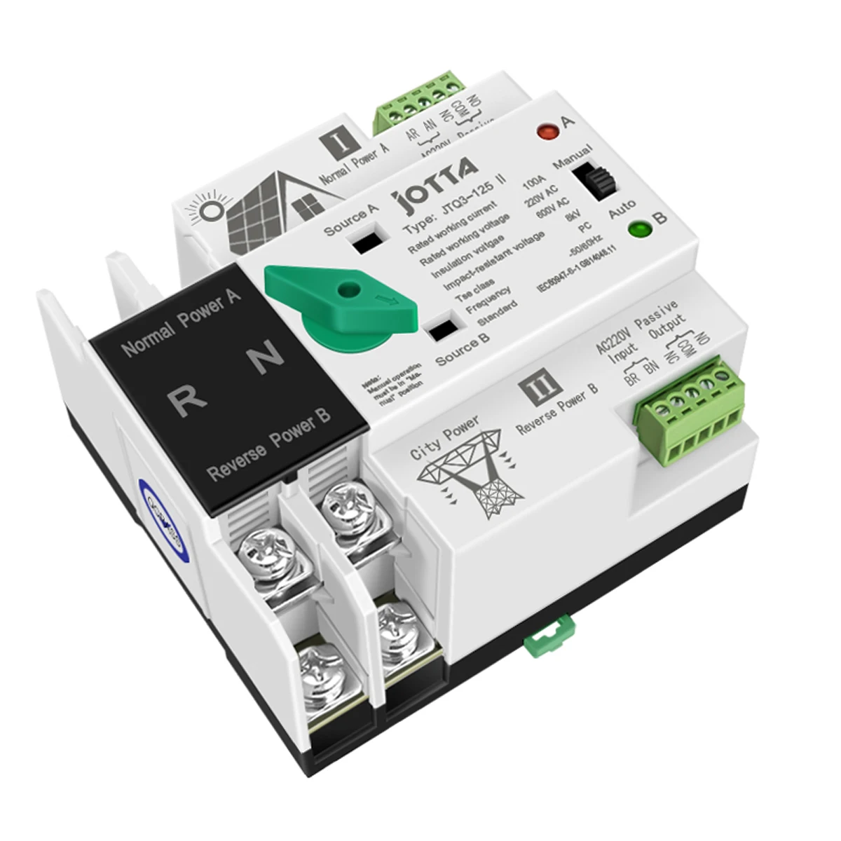 Jotta Ats Switch Automatic Transfer 2p 100a 220v 50/60hz For Solar ...