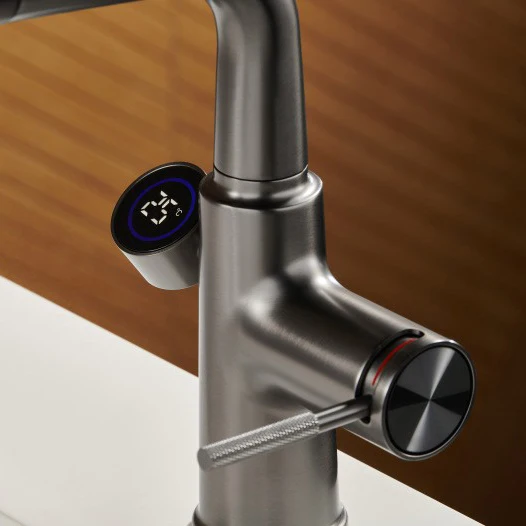 Smart Basin Faucet - Modern Waterfall Temperature Control
