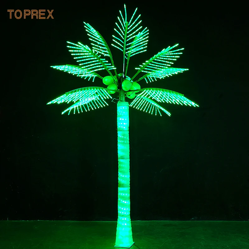 TOPREX IP65 Waterproof Palm Coconut Colorful LED Tree Lights