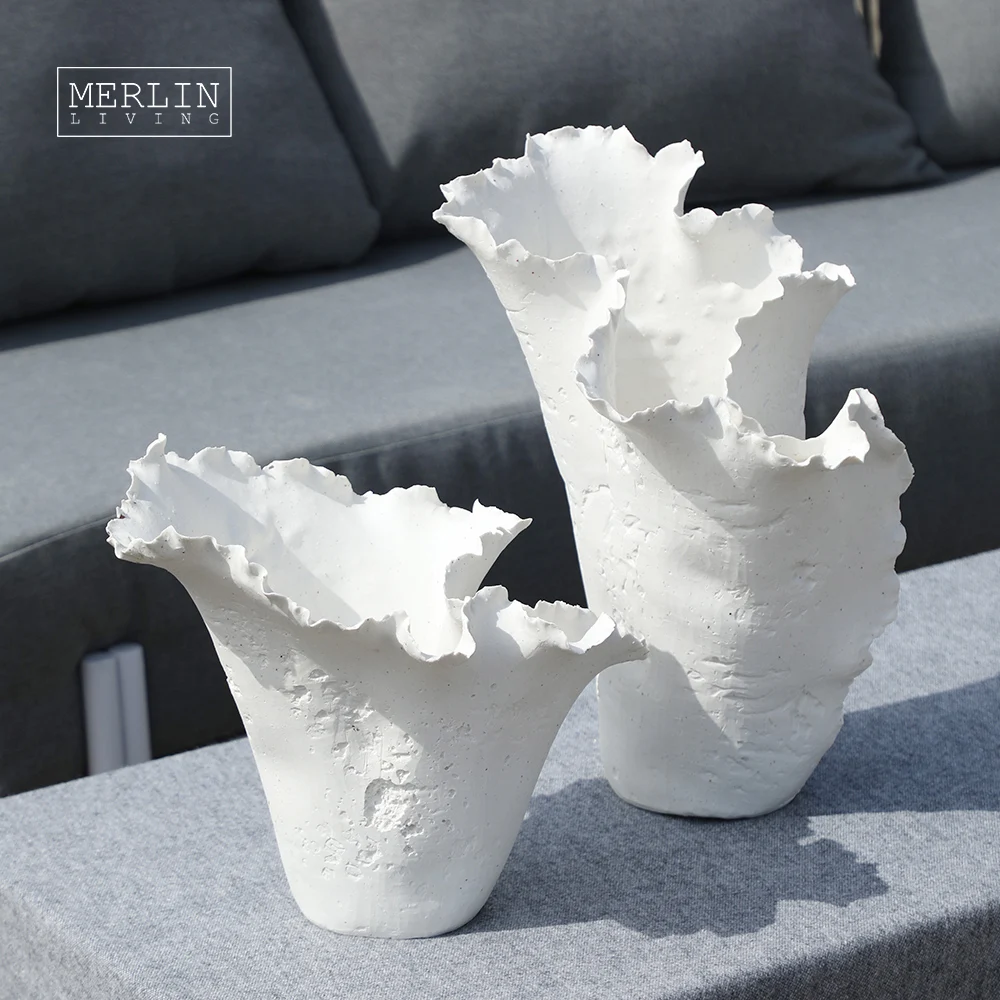 Merlin Living Handmade Artstone Vintage Big Vase For Home Decor Color ...