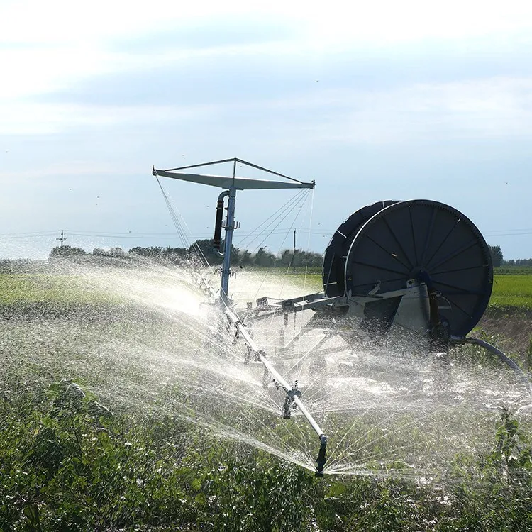 Modern Farm Irrigation System - Portable Sprinkler Hose Reel
