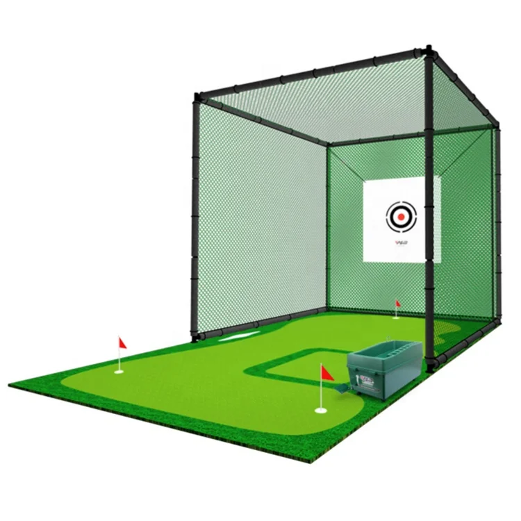 3x3x3m Golf Cage Training Aid Tool Practice Golf Net Cage Golf Hitting ...