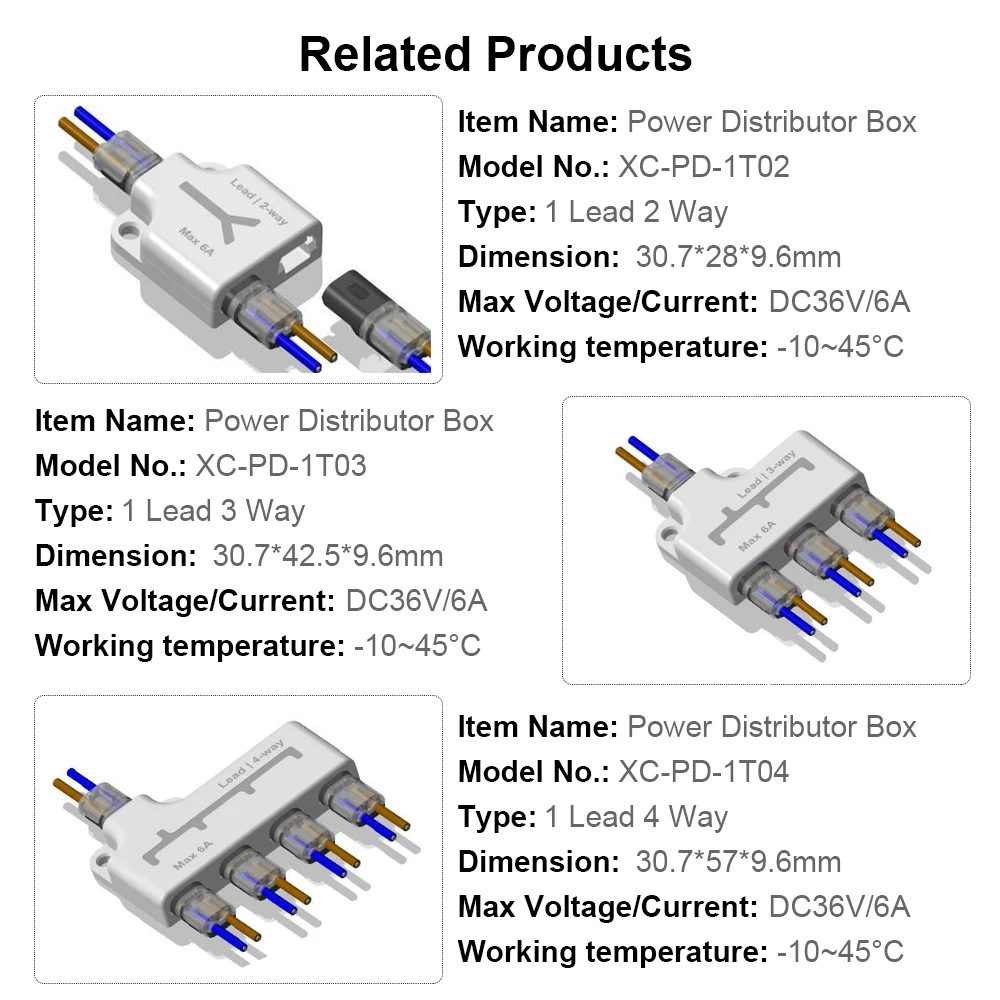 Low Voltage No Wire-Stripping Toolless LED Wire Connectors