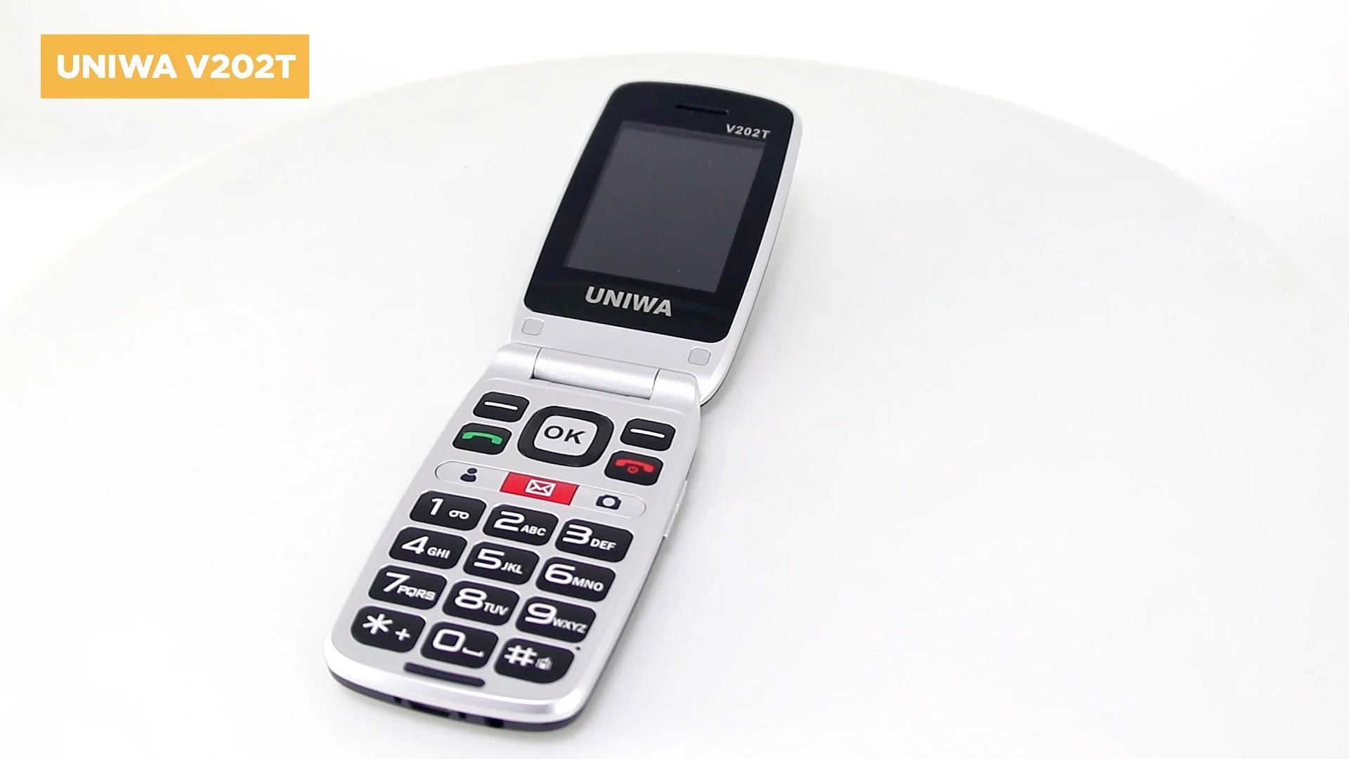 Uniwa V202t Dual Screen Button Telefono Smart Flip Mobile Phone 4g Sos ...