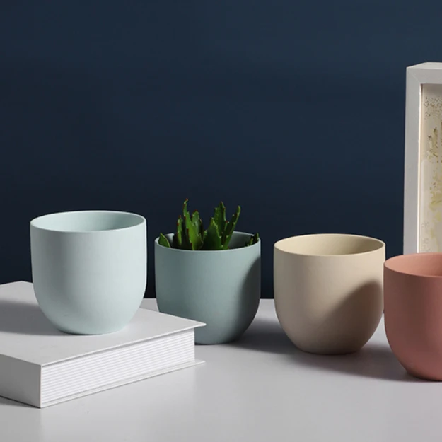 Clay Round Pot - 9.5 Cm Ceramic Planter for Succulents