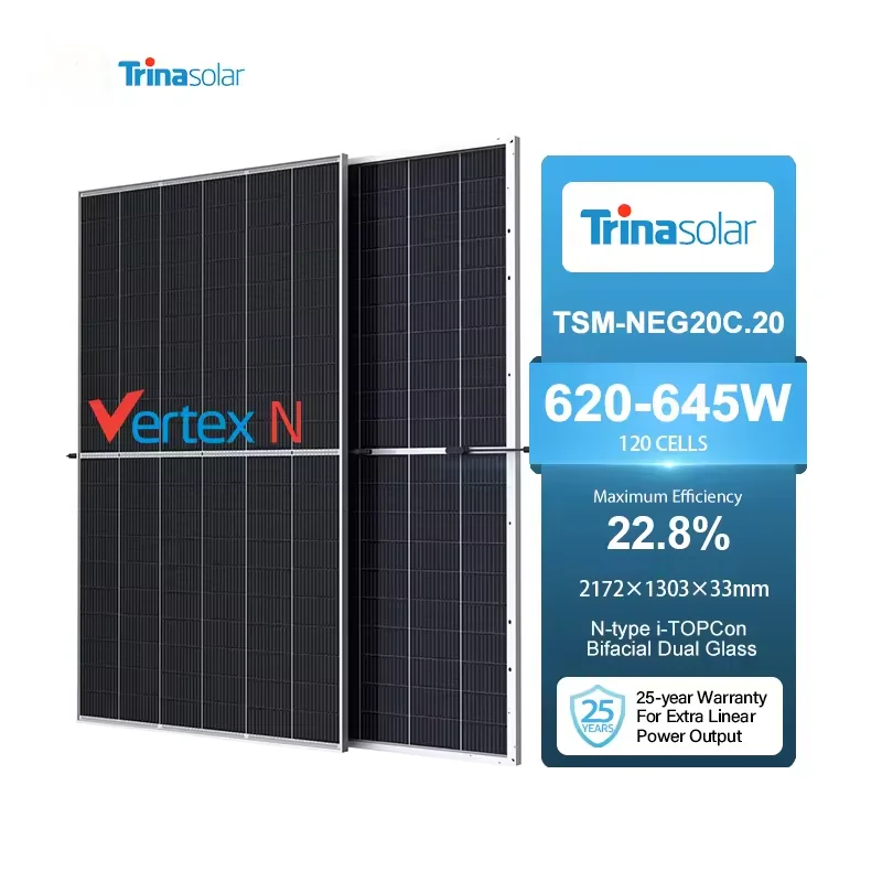Trina Vertex N Type Mono Pv Module Tsm-neg20c.20 620w 630w 635w 640w ...