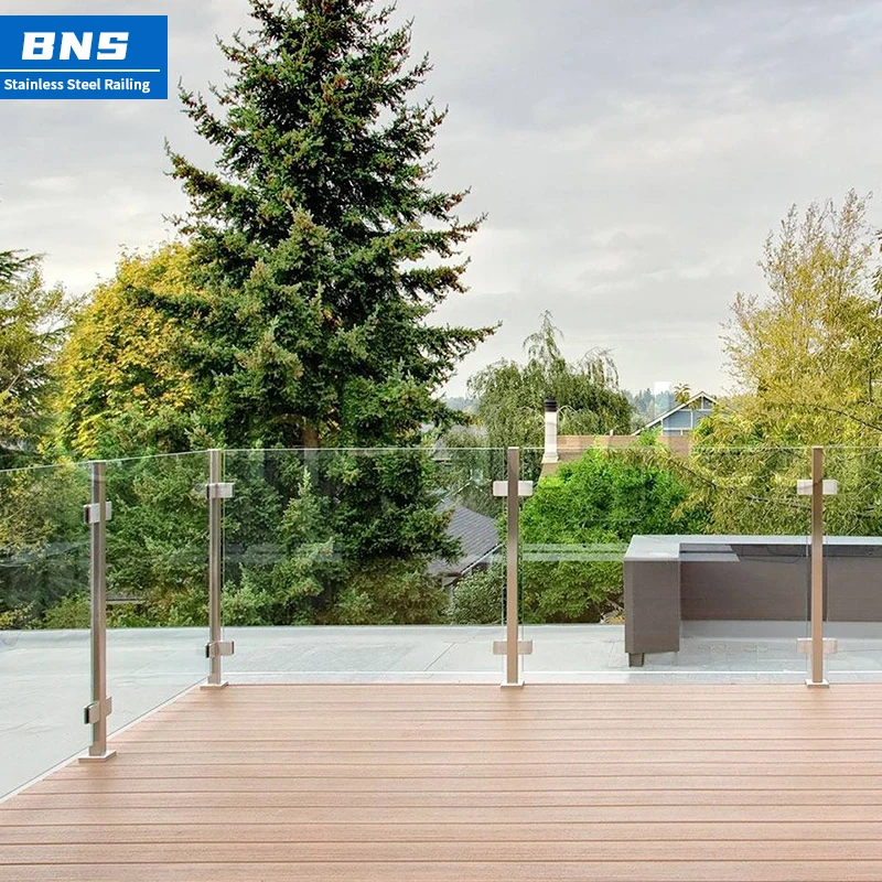 BNS Frameless Glass Railing Handrails - Modern & Durable