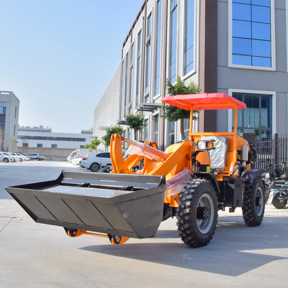 Free Shipping Wonway Farm Loader 25 HP Diesel Mini Wheel Loader Front ...