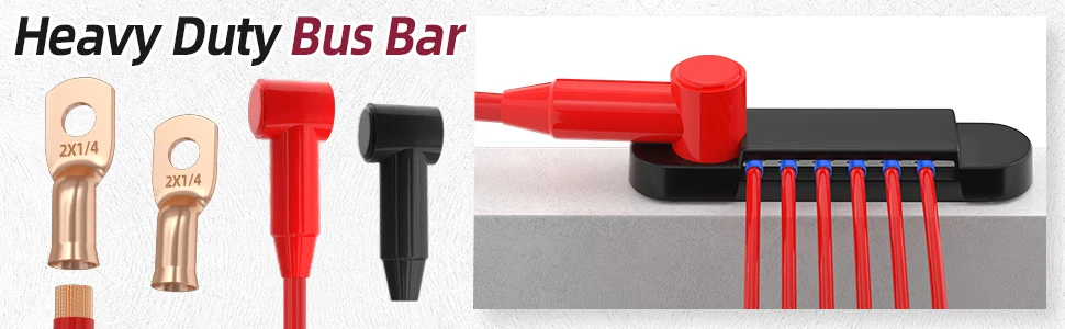 150A Copper Busbar Insulator 12V Terminal Block - DAIERTEK