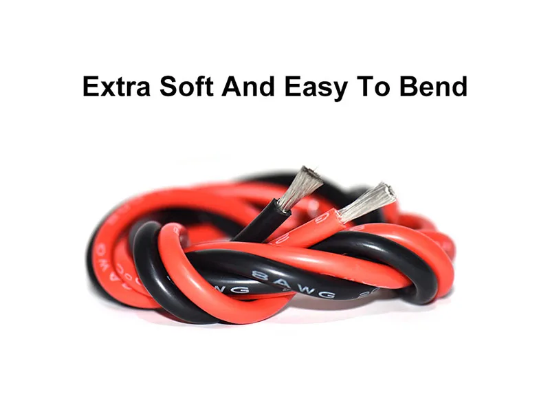 Super Soft Silicone Rubber Wire 12awg Flexible Tinned Copper Wire For Rc Car Lipo Battery Diy ...