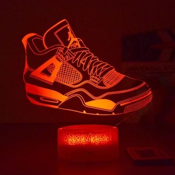 Led 7 Colorful Acrylic Sport Sneaker Shoes Lights Lamp For Kids Student ...