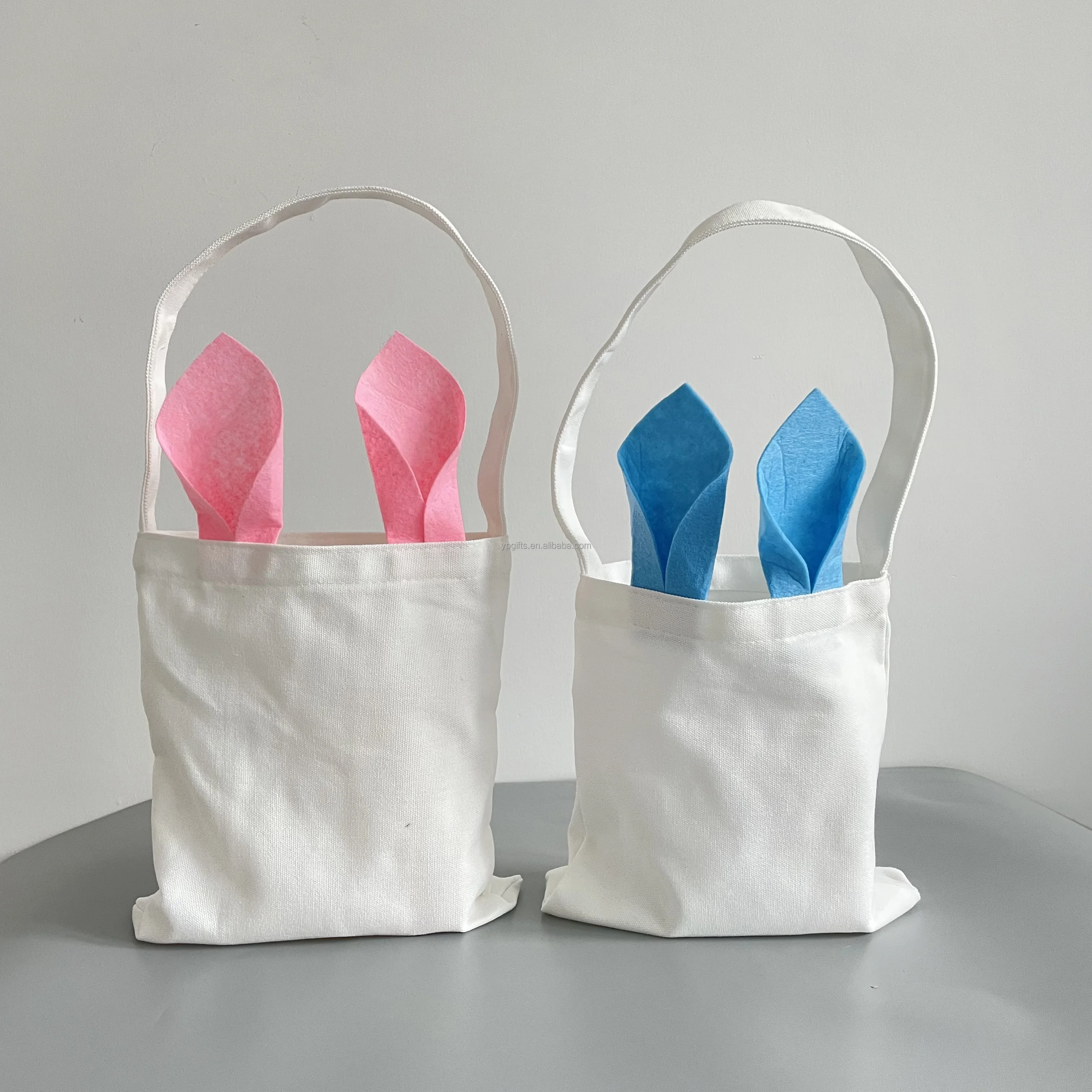 Reusable 100% Thick Polyester Canvas Sublimation Rabbit Ears Easter ...