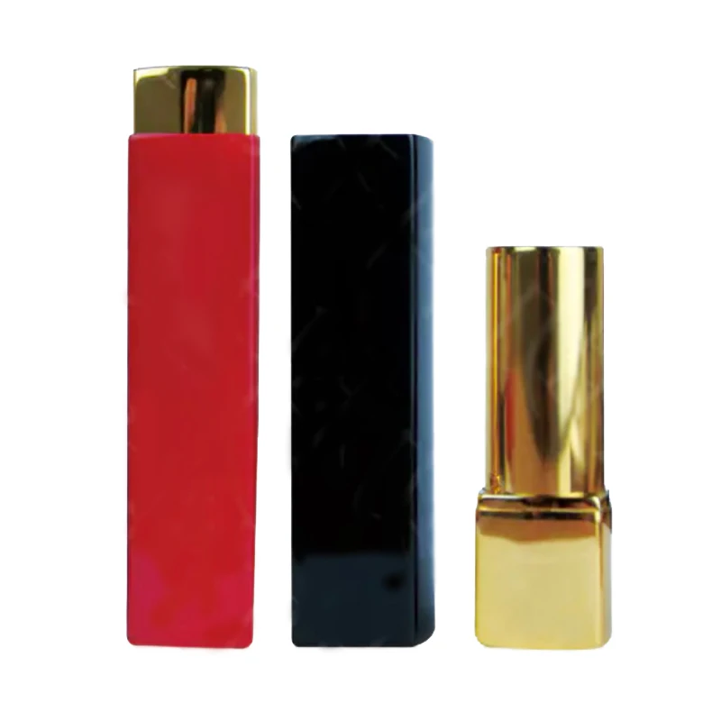 Magnetic Luxury Black Round Lipstick Container - Custom Aluminum