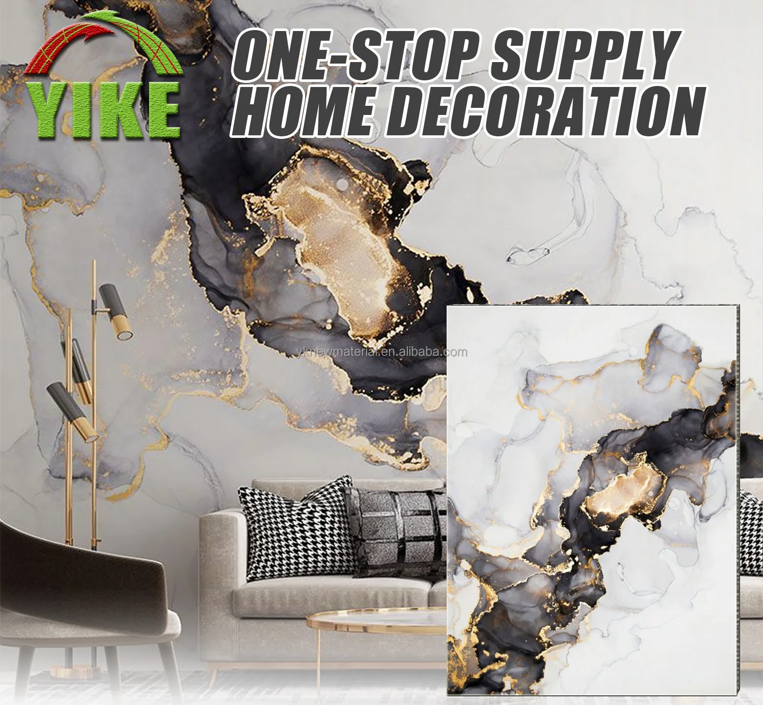 2024 Lasted PVC Marble Interior 3d Printing Uv Panel Board Uv Wall ...