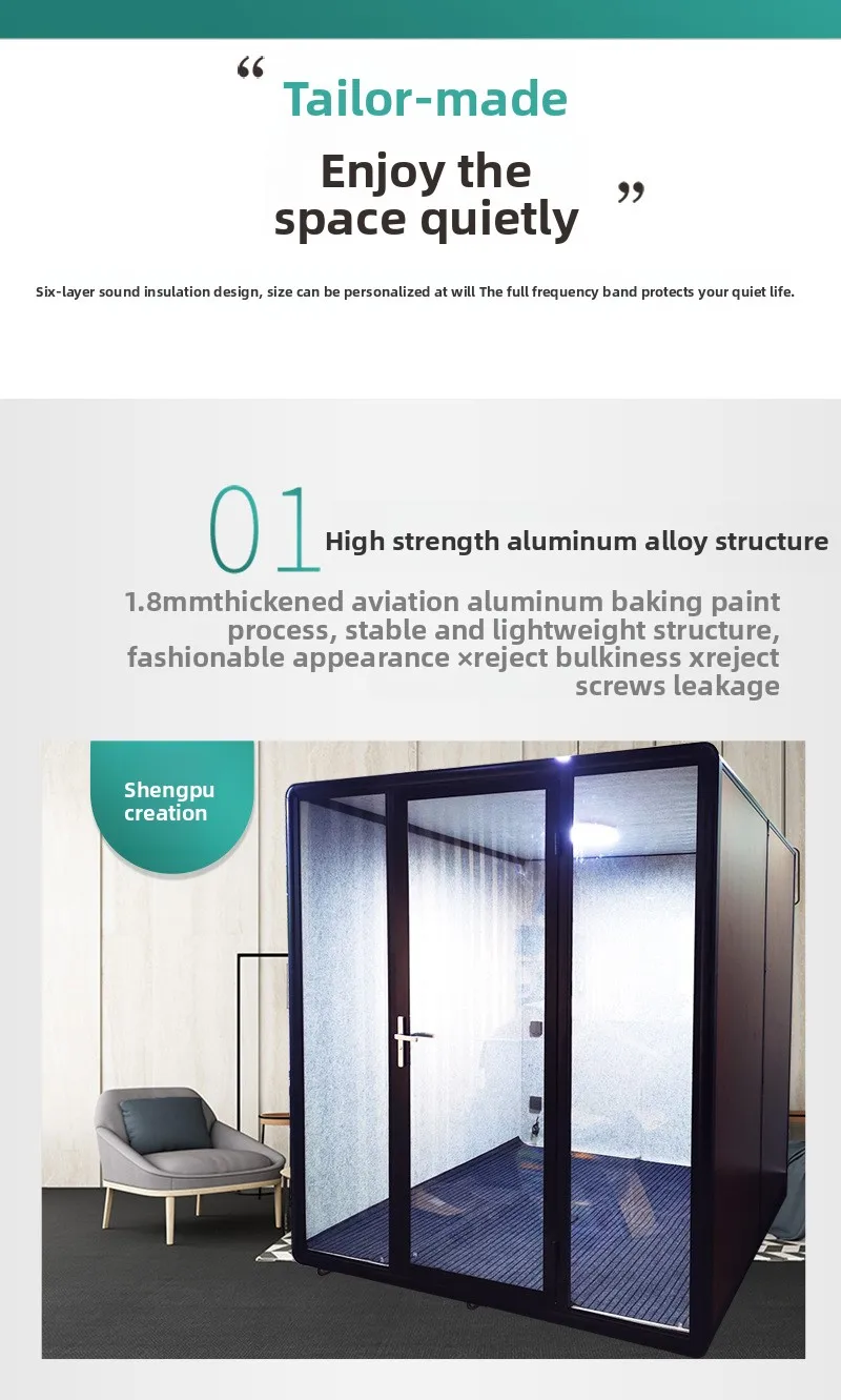 Mobile Silent Home Recording Studio Soundproof Office Phone Booth for ...