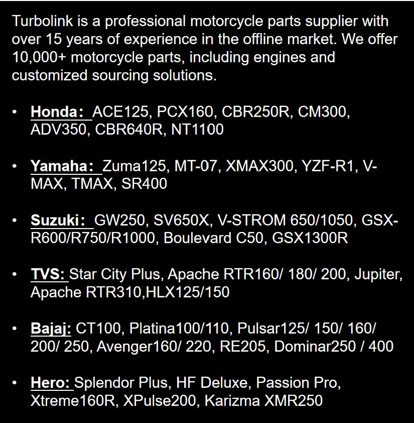 Turbolink Starter Motor Repair Kit Carbon Brush for Honda CRF250X ...