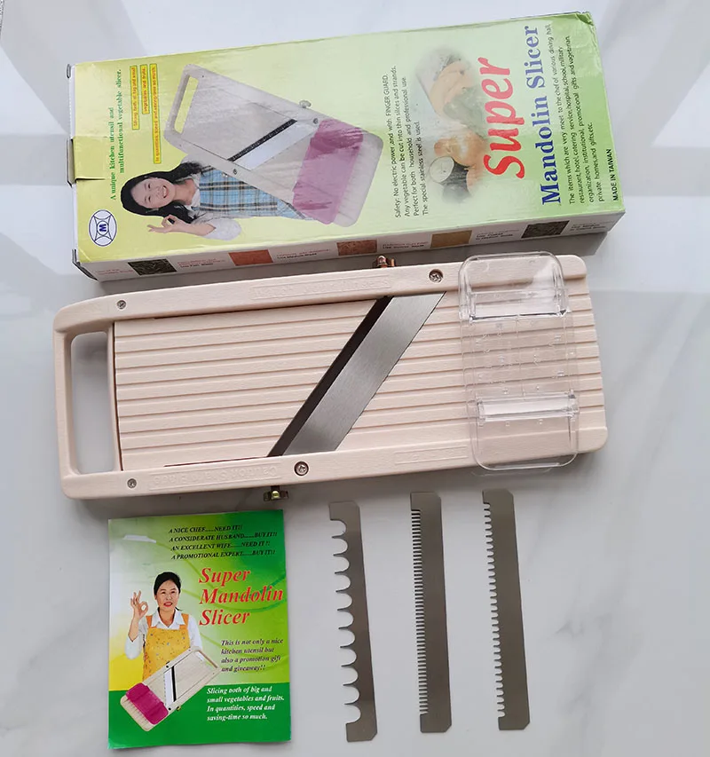 Wide Fruit Vegetable Chopper Cutter Super Mandoline Slicer With 4 ...