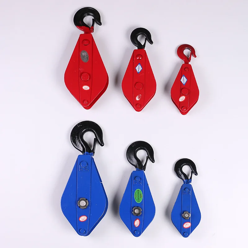 High Strength Single Sheave Block Open Hook Lifting Tackle Pulley Alloy ...