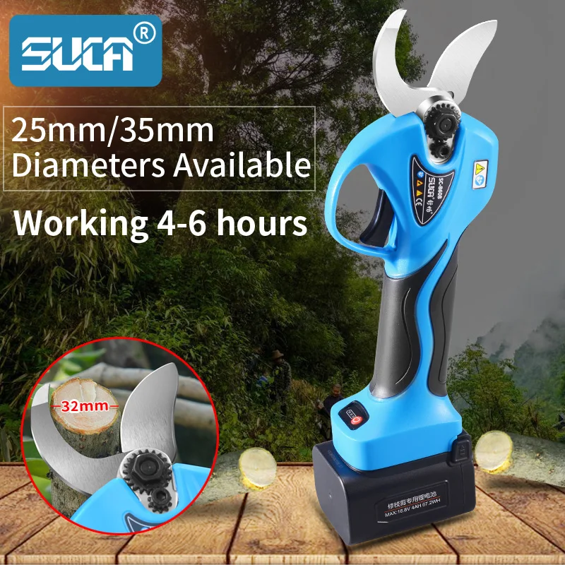 SUCA Electric Pruners - Cordless Garden Shears with Anti-Slip Grip