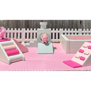 Pink Color Burst Soft Play Set Ideal For Party Rentals Includes Climber ...