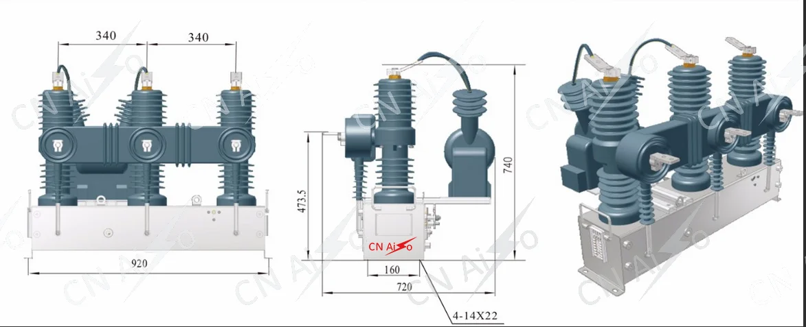 High Voltage 12kv 11kv 1250A Circuit Breaker - Reliable Protection