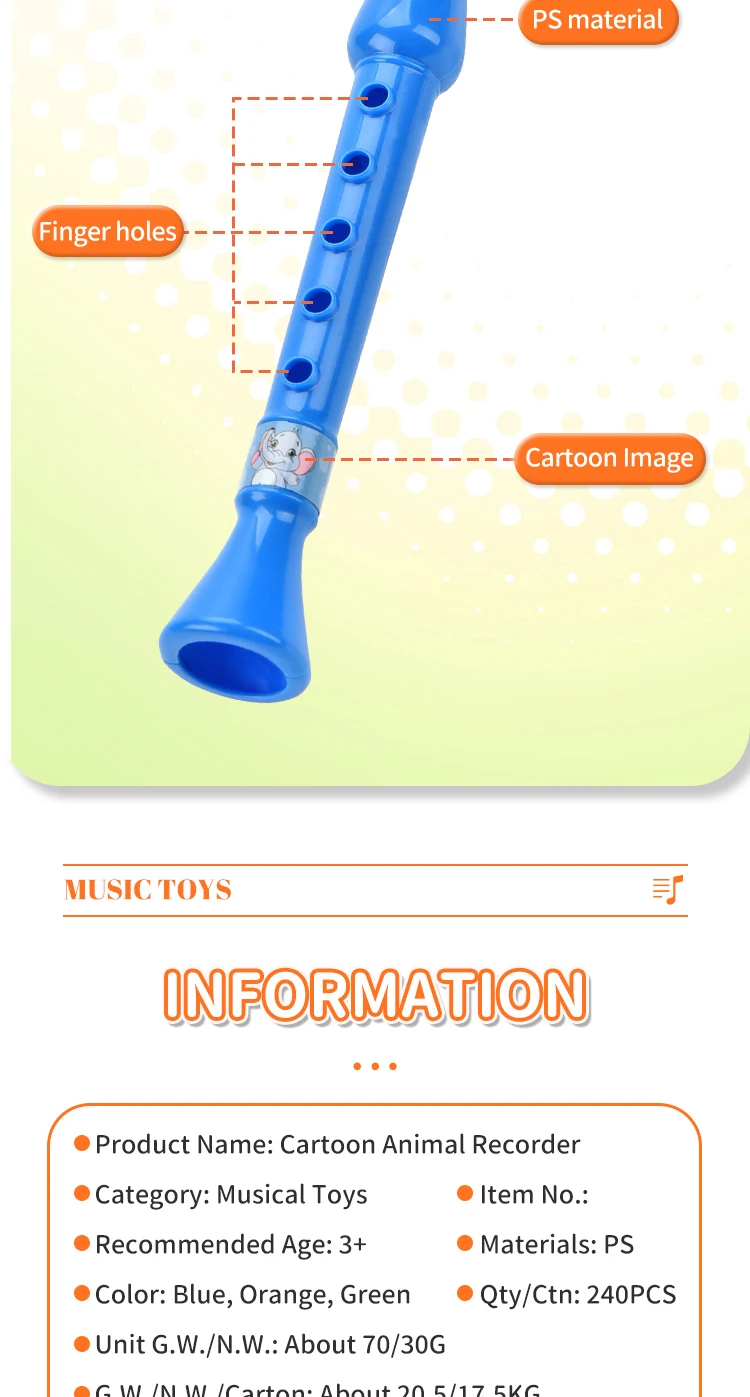Musical Instruments Plastic Musical Instruments Flute Shaped Toy ...