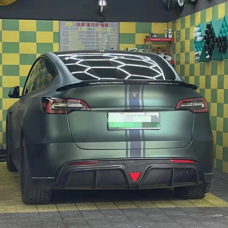 Carbon Fiber Rear Diffuser Lip With Light for Tesla MODEL Y| Alibaba.com