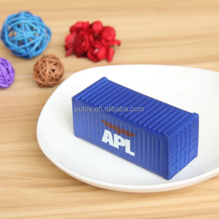 Custom Logo Shipping Container Shape Pu Foam Stress Reliever Ball For Promotion - Buy Shipping ...