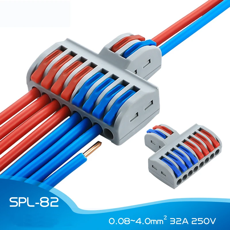 Quick Releasable Wire Connector - 2in8out for 0.5-4mm2