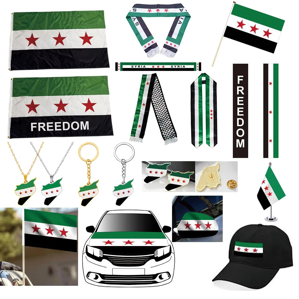 Promotional Products Fastdelivery 3x5ft Flags Syria Scarf Printing ...