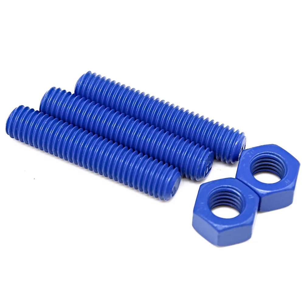 Ceramic Coated A320 L7 L7m Stud Bolt And Nut A194 Grade 7 Xylan 1070 ...