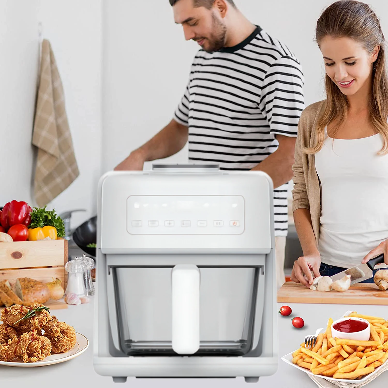 New Design 1200w Power With Easy View Transparent Cooking Window 3l ...