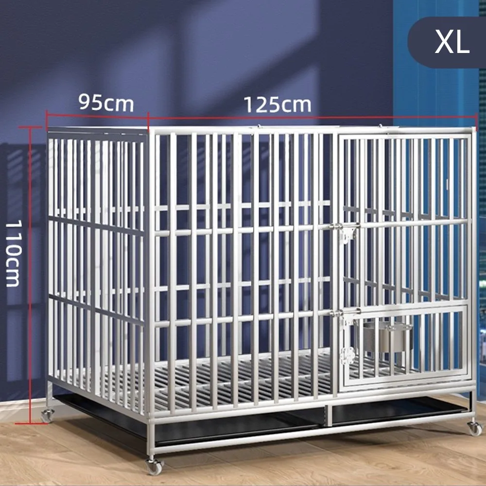 Stainless Steel Metal Design Square Plush Dog Cage Mesh Pet Kennel With ...