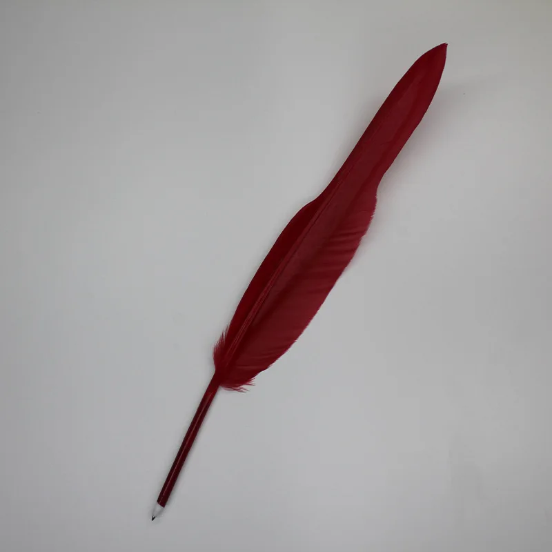 Popular DIY Colorful Goose Quill Pen Feather Ballpoint Calligraphy Pens ...