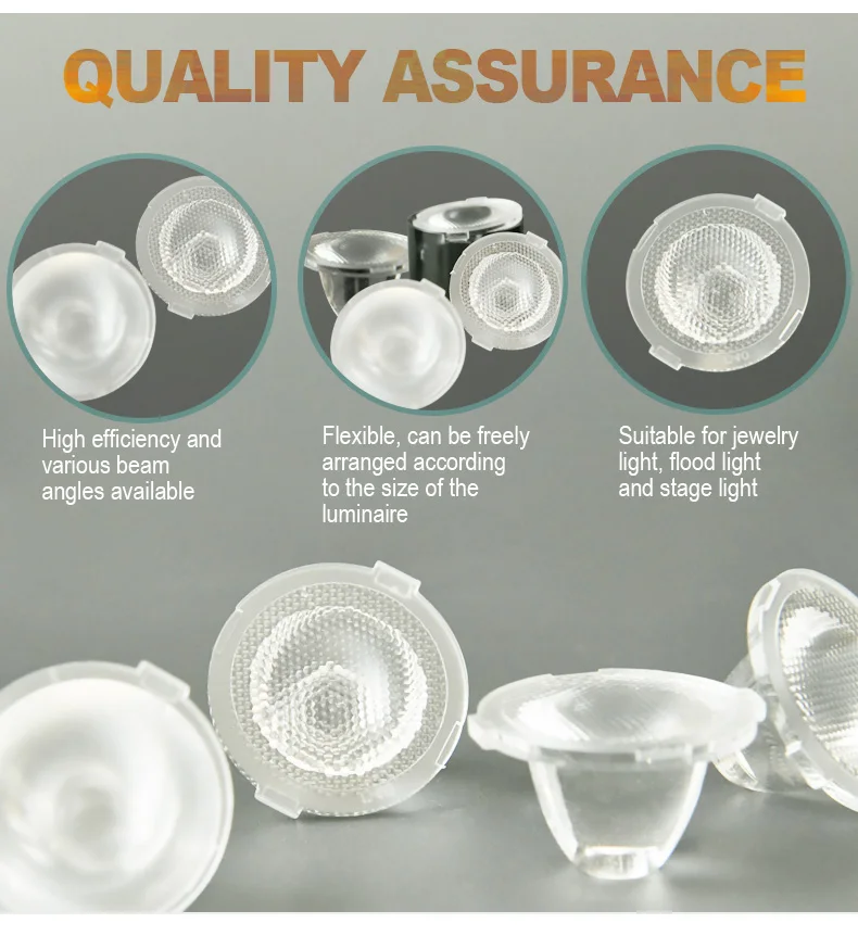 22MM 8 12 24 Degree Narrow Beam 3535 LED Lens for Medical Lights