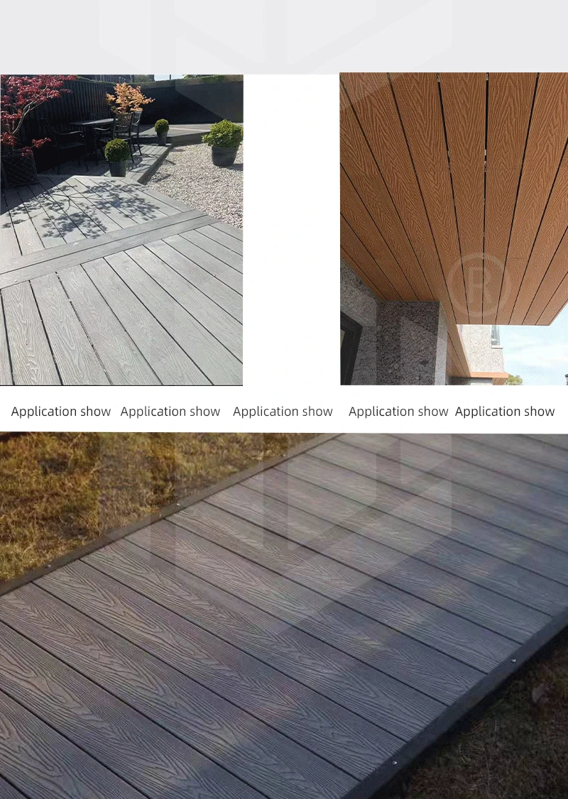 Factory Supply Waterproof Wood Composite Decking 3d Embossed Wood Grain Composite Deck Weather ...