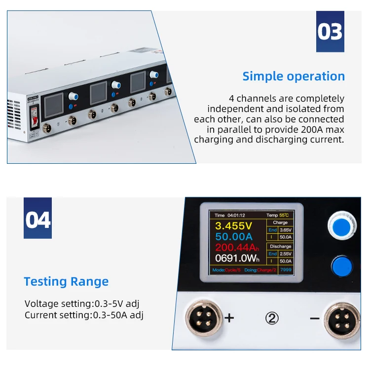 4 Channel Battery Analyzer Li-ion Battery Charging And Discharging ...