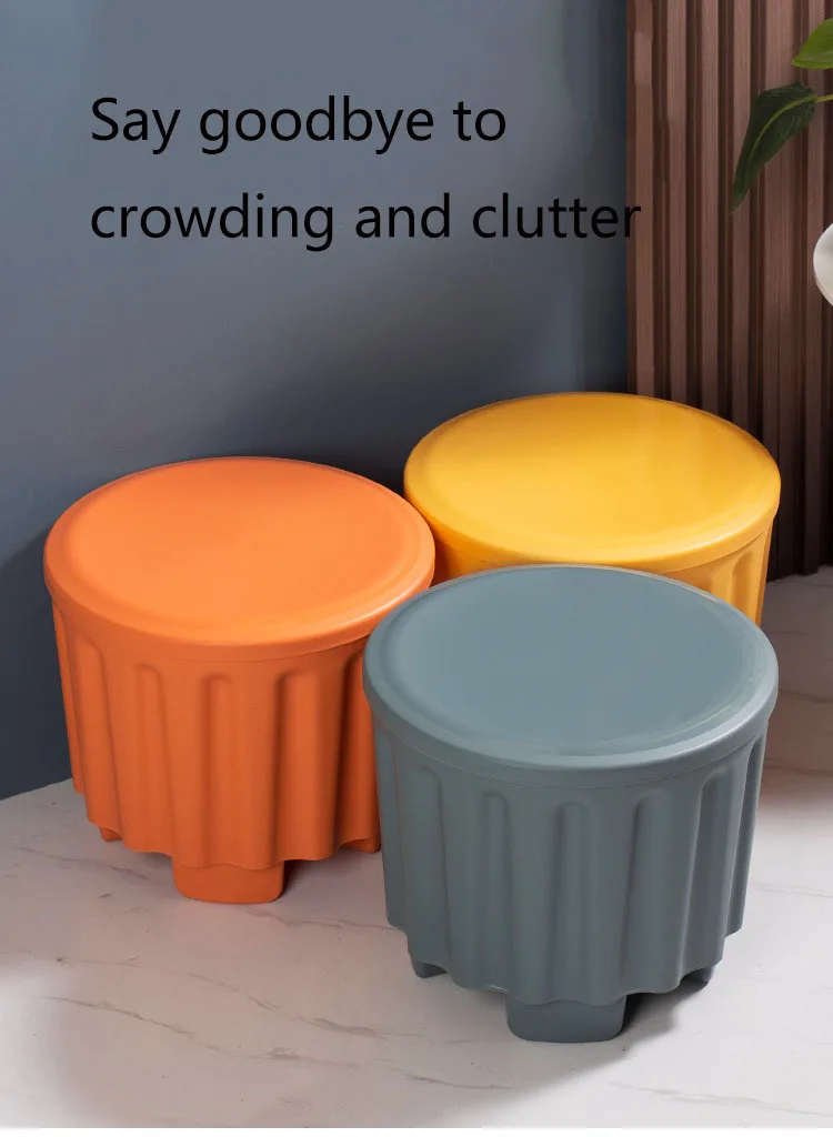 Colorful Storage Kids Chair Plastic Footrest Stool - Buy Plastic ...