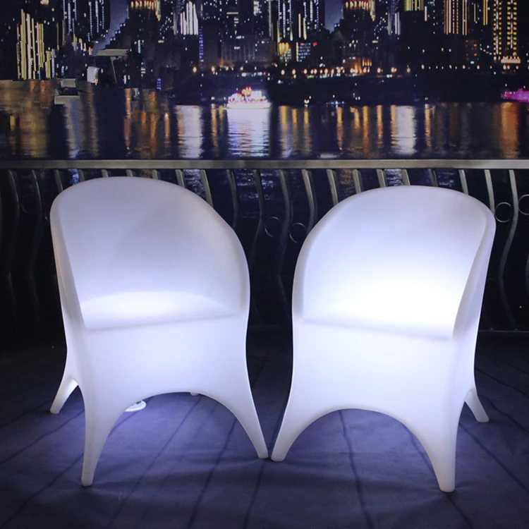 Garden Lights Led Outdoor Chair Set Glow bar Rechargeable Led Furniture ...