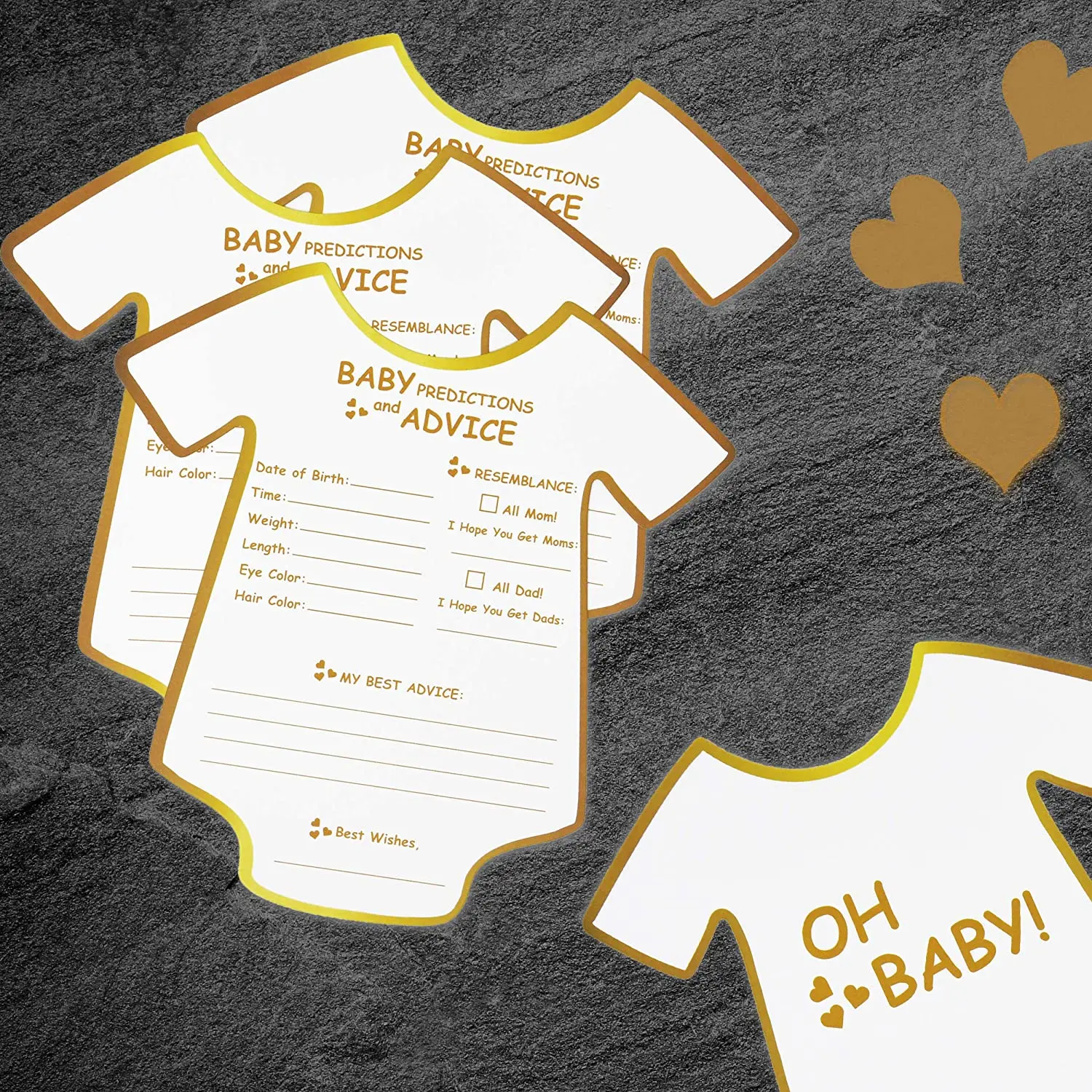 Gender Neutral Shower DPKOW 50-Pack Baby Shower Card Games - Prediction ...