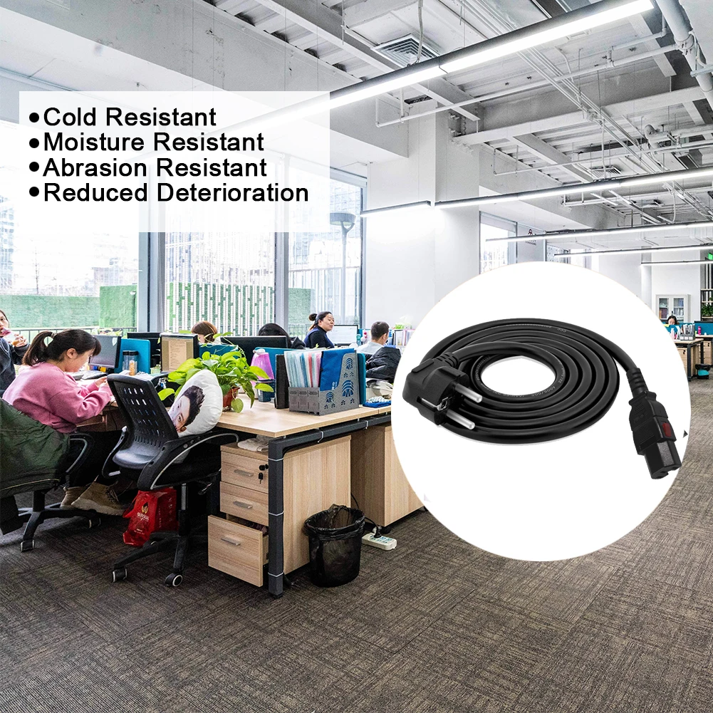 Eu Extension Lead Plug Electric Euro 3 Pin Connector Iec C15 Extension ...