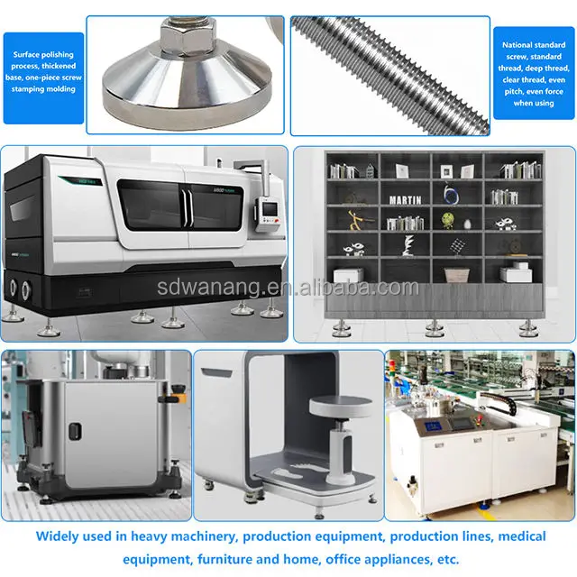 Stainless Steel Heavy Duty Leveling Feet Swivel Adjustable Leveling ...