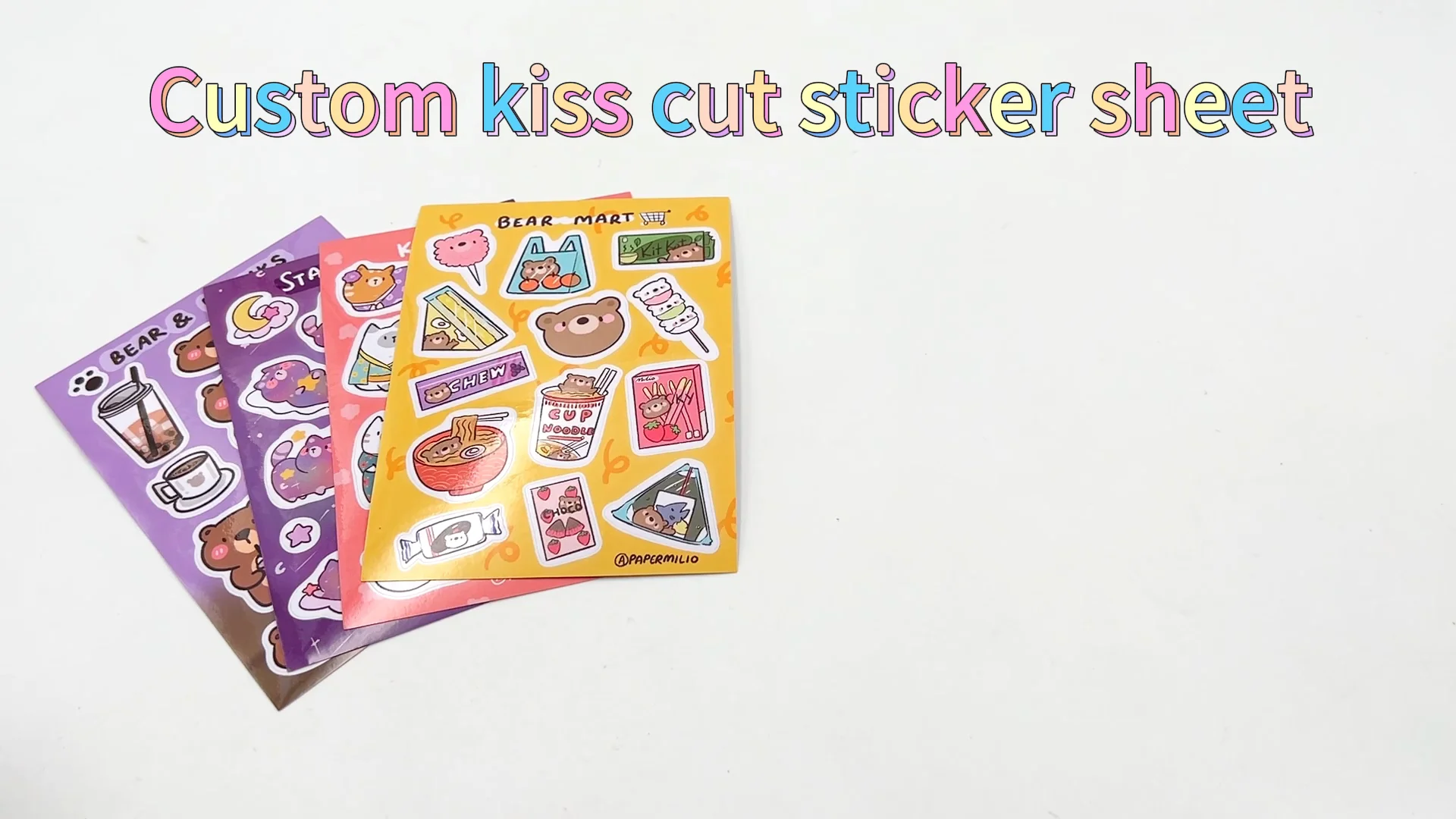 Custom Design Waterproof Pvc Kiss Cut Sticker Printing Adhesive Vinyl ...