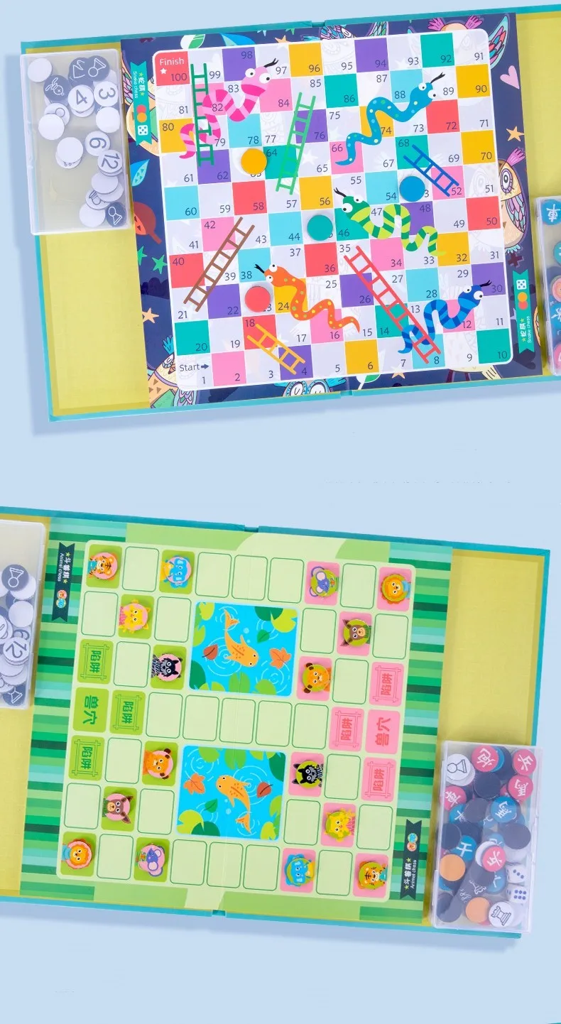 Fashion 20 In 1 Table Chess Game Set Traveling Toy Paper Magnetic Board ...